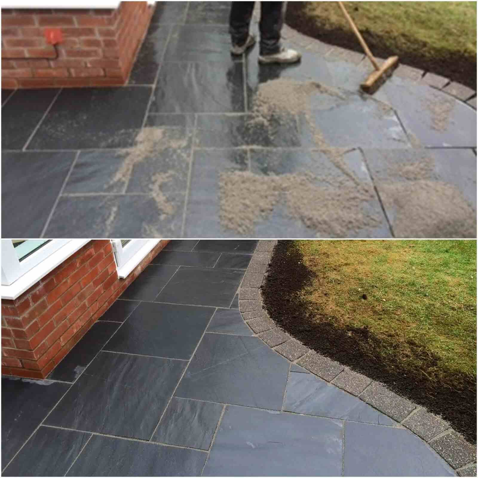 Patio cleaning and pointing by Abel Landscapes Liverpool