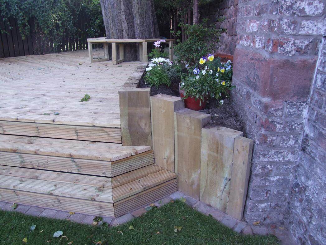 Timber Sleepers & Planters Liverpool | Abel LandscapesAbel Landscapes