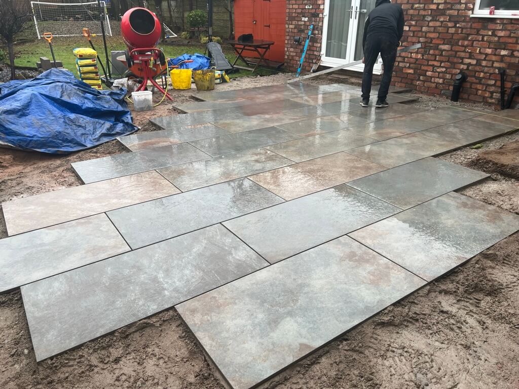 Symphony Copper Porcelain Patio liverpool | Abel LandscapesAbel Landscapes