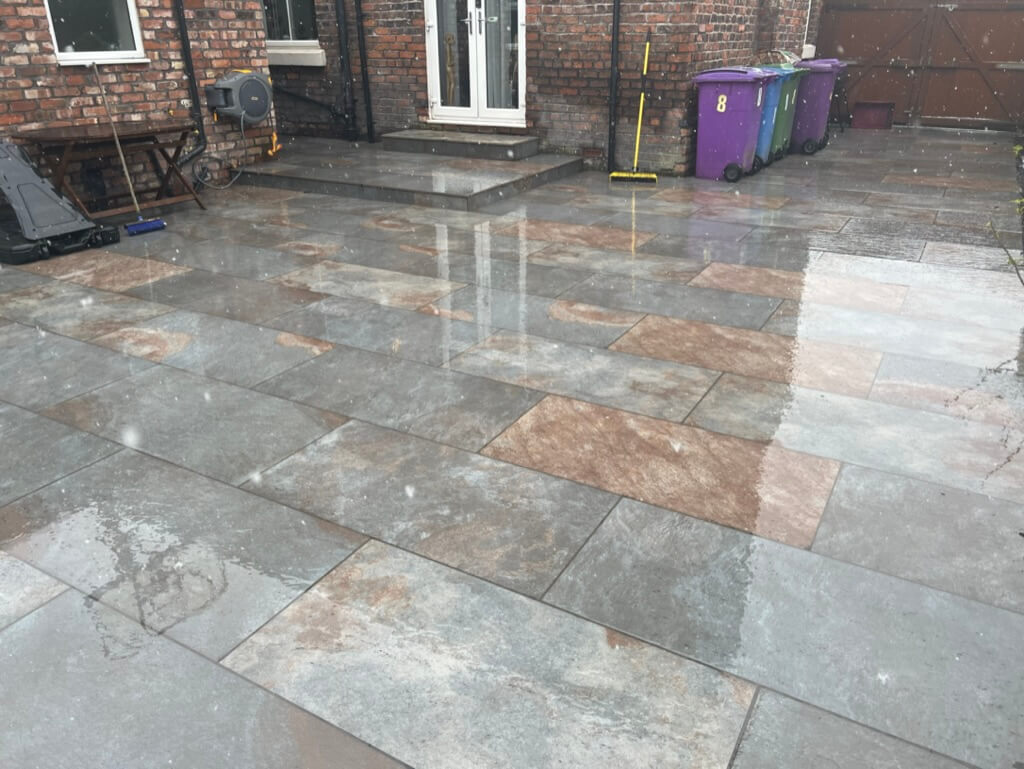 Symphony Copper Porcelain Patio liverpool | Abel LandscapesAbel Landscapes